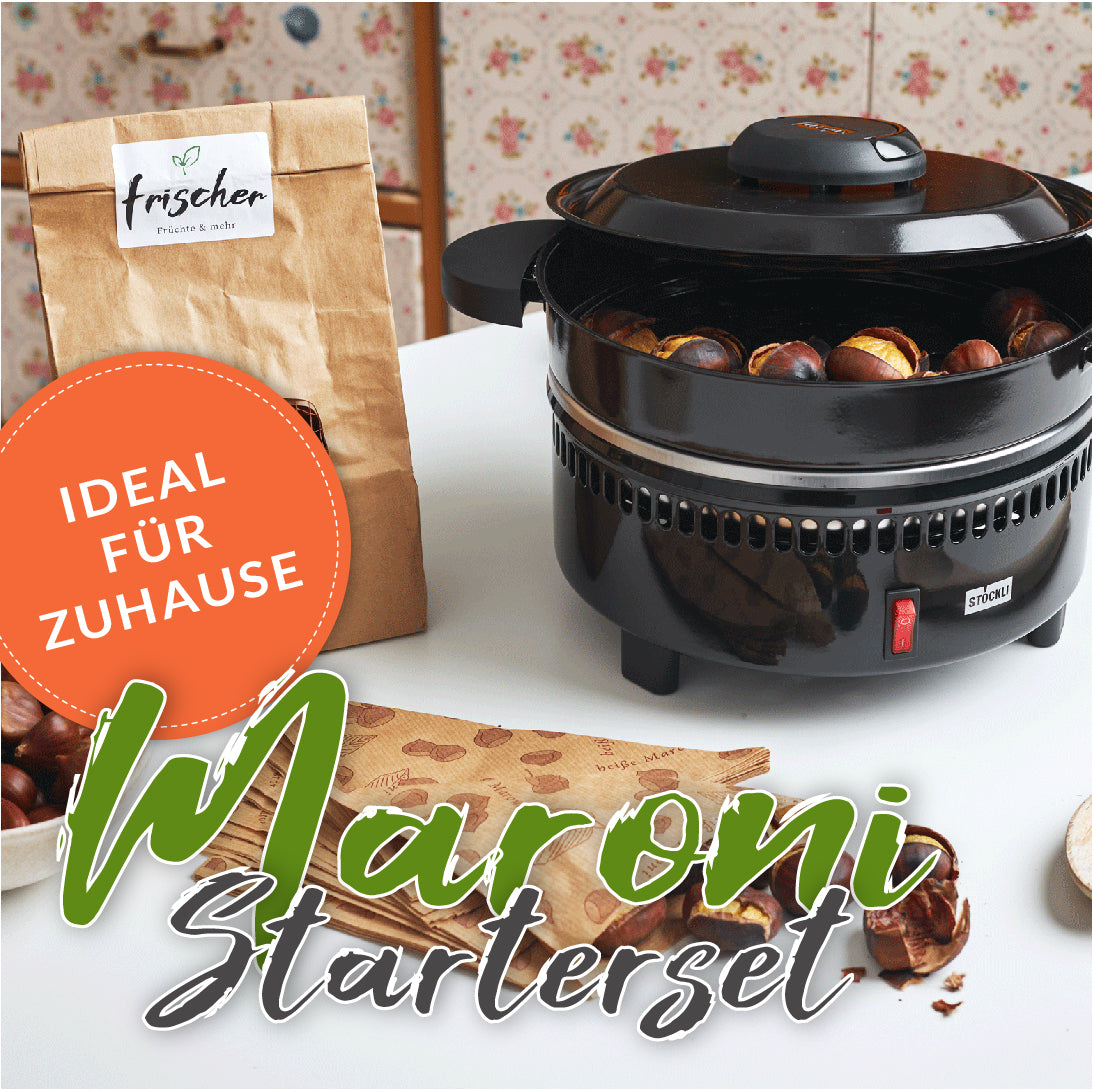 Maroni Starterset mit Stöckli-Ofen und 100 Spitztüten – frischer